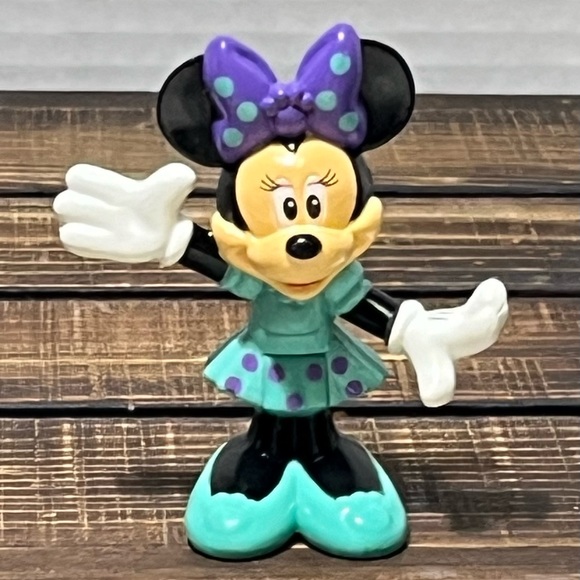 Disney | Toys | Disney Minnie Mouse Mattel 3 Figure Teal Polka Dot ...